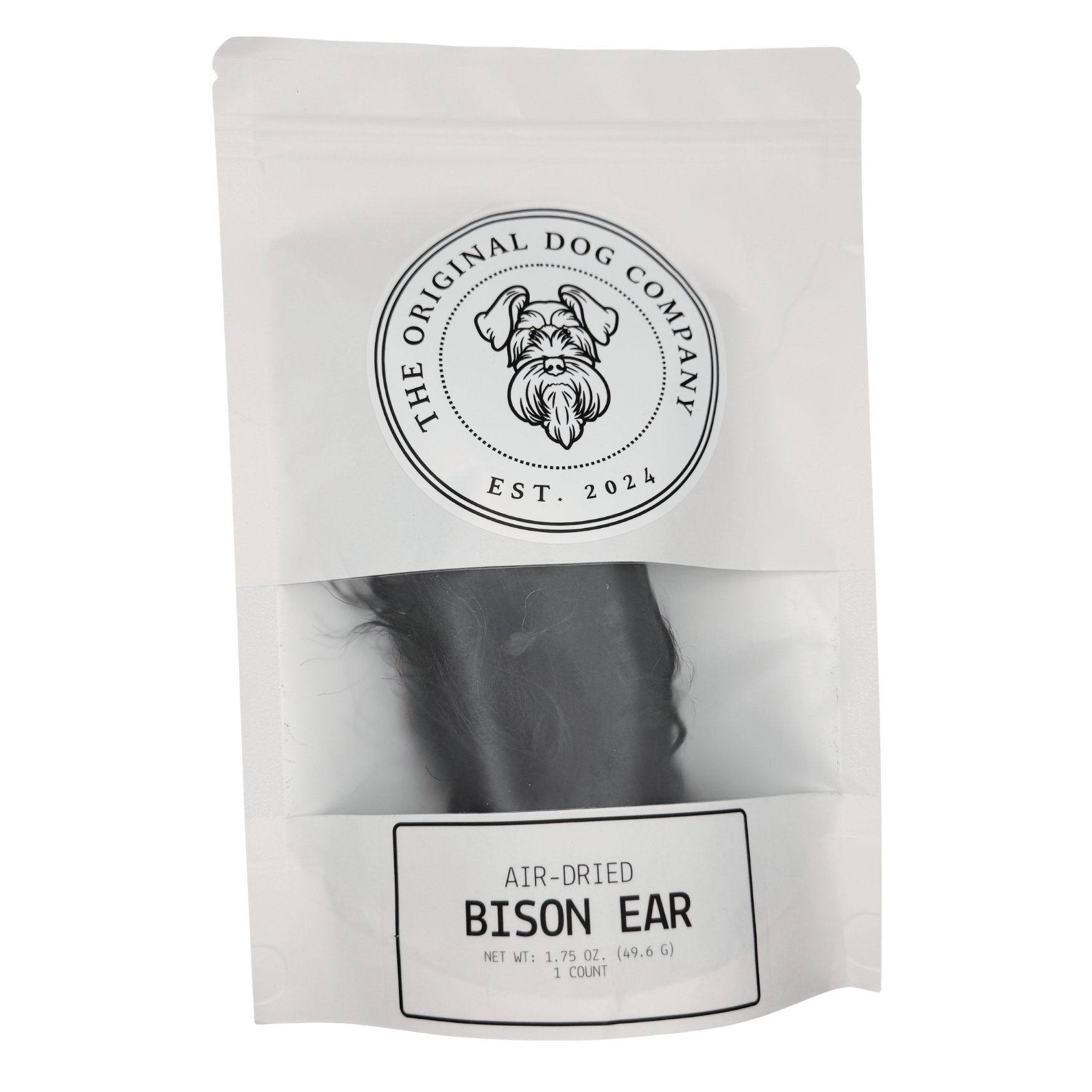 Air-Dried Bison Ear with Fur – Natural Dog Chew – The Original Dog Company